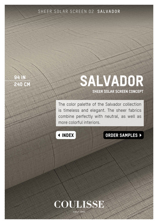 Coulisse - Sheer Solar Screen 02 USA Collection - Page 20-21