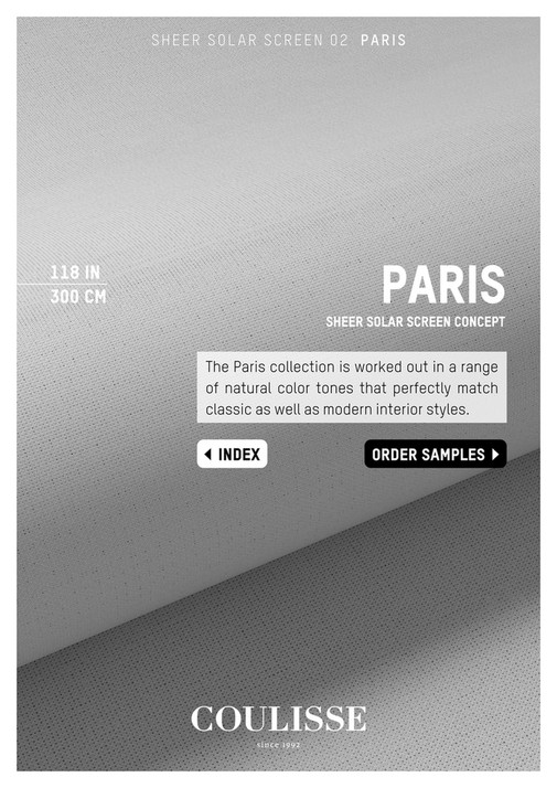 Coulisse - Sheer Solar Screen 02 USA Collection - Page 16-17