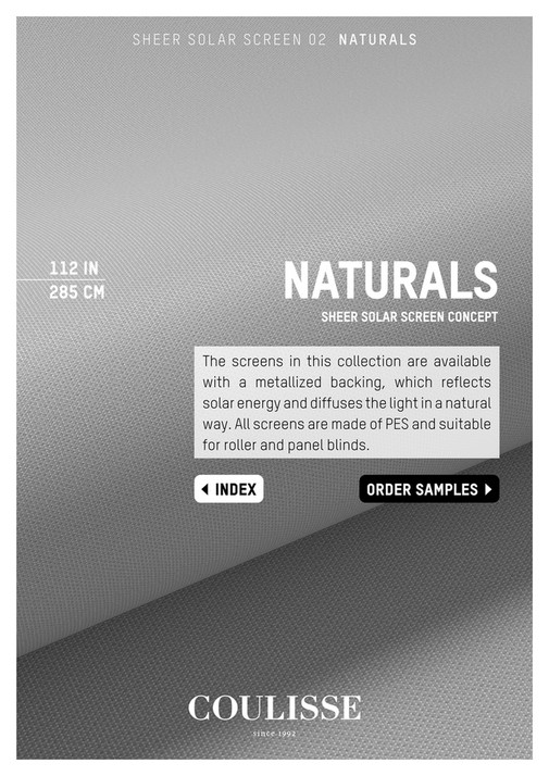 Coulisse - Sheer Solar Screen 02 USA Collection - Page 14-15
