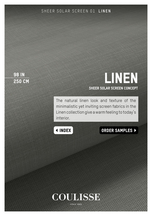 Coulisse - Sheer Solar Screen 01 USA Collection - Page 18-19