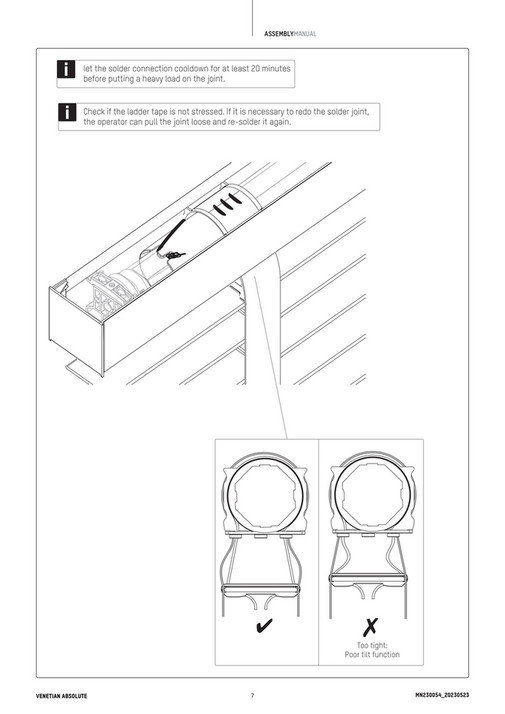 Assembly Manual: Absolute Venetian Ladder Tape Joining - Page 6-7