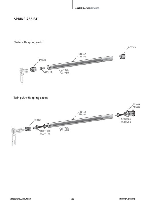 Coulisse - Configuration drawing for Absolute Roller Blind - Page 102-103